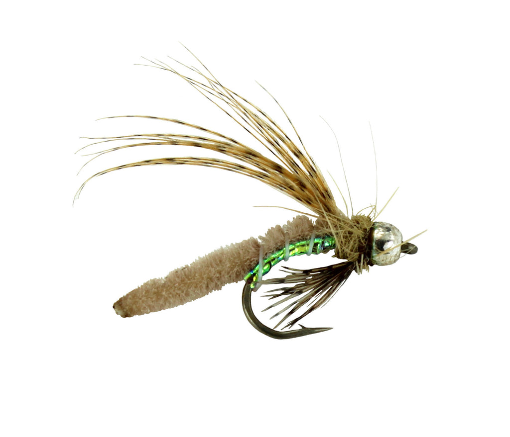 Bead Head Caddis Poopah-Tan,Discount Trout Flies,Caddis Nymph Fly ...